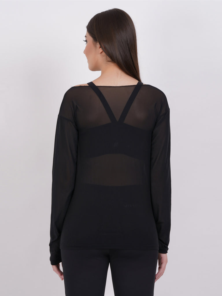 Buy Sheer Mesh Top for Women Online | Sheer Mesh Top – RAXEDO